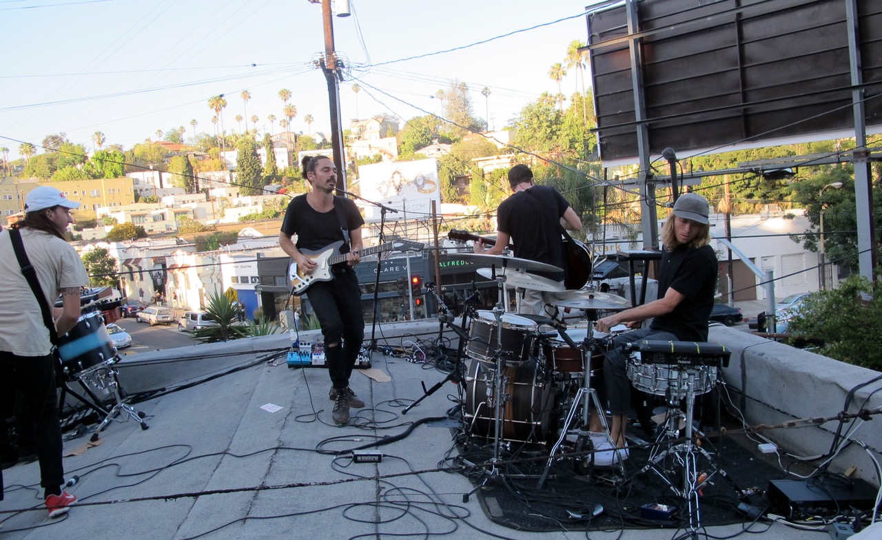 Local Natives stage guerilla show on a Silver Lake rooftop — and it ...