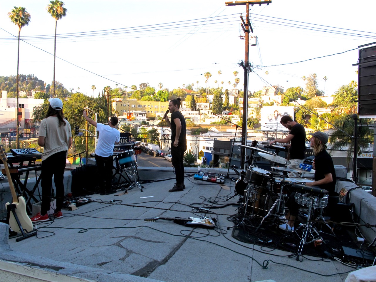 Local Natives stage guerilla show on a Silver Lake rooftop — and it ...